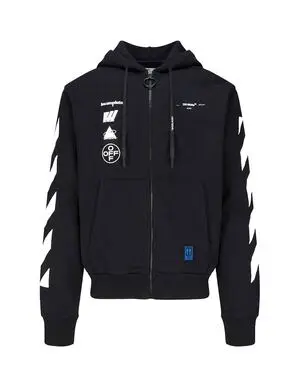 Off-white Zip Up Sweatshirts Hoodies For Men