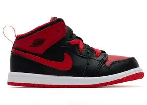 JORDAN Jordan 1 Mid Alternate Bred Sneakers Black/white/fire Red
