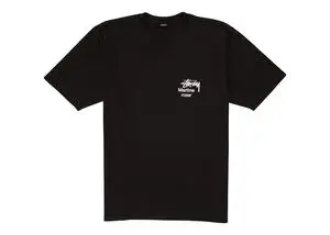 StÜssy X Martine Rose Collage Pigment Dyed Tee Shirt - Black