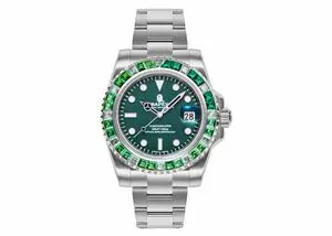 A BATHING APE Type 1 Crystal Stone Watch - Green