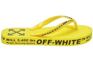 Off-White Logo Typographic Flip Flop Ss20 - Yellow