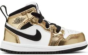 JORDAN 1 Mid Toddlers' Sneakers - Metallic Gold/black/white