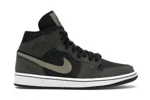 JORDAN 1 Mid Military Olive Sneakers