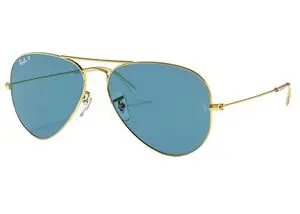 Ray-ban Aviator Sunglasses - Matte Gold/blue Mirror (rb3025)