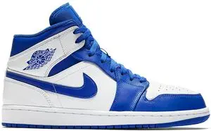 JORDAN Jordan 1 Mid Sneakers White/hyper Royal