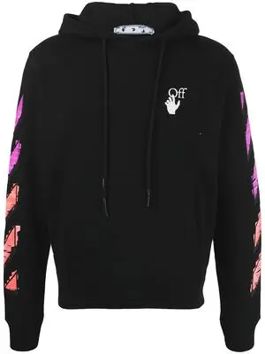 Off-White Marker Hoodie - Black/fuchsia