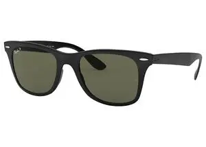 Ray-ban Wayfarer Liteforce Sunglasses - Matte Black/green (rb4195)