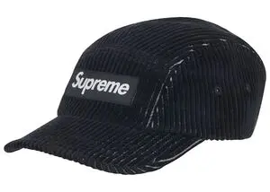 Supreme 2tone Corduroy Camp Cap - Black