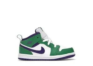 JORDAN Jordan 1 Mid Sneakers Aloe Verde/white/court Purple