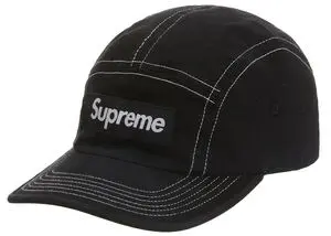 Supreme 2tone Twill Camp Cap - Black