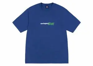 StÜssy X Our Legacy Ol Sport Pigment Dyed Tee Shirt Blueberry