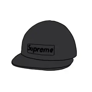 Supreme Denim Camp Cap - Black