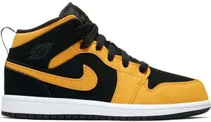 JORDAN Jordan 1 Mid Sneakers Black/varsity Maize/white