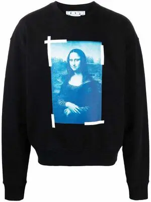 Off-White Monalisa Crewneck Sweatshirt - Black/blue