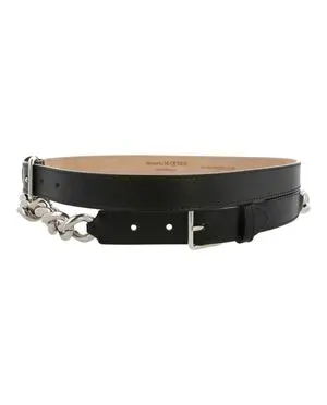 Burberry Gg Marmont Belt With Palladium-toned Buckle - Black