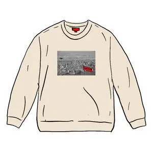 Supreme Aerial Crewneck Sweatshirt - Natural