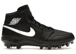 JORDAN 1 Mid Td Cleat - Black/white