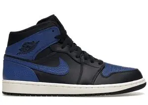 JORDAN 1 Mid High-top Sneakers - Obsidian/game Royal/summit White
