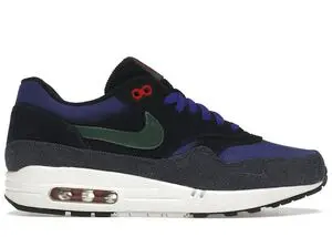 Nike Max 1 Patta 5th Anniversary Denim Sneakers - Dark Obsidian/team Green/concord