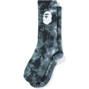 A BATHING APE Ape Head Tie Dye Socks - Black