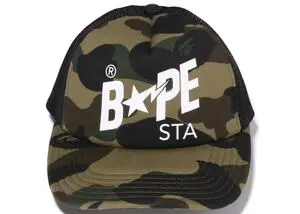 A BATHING APE 1st Camo Sta Mesh Cap - Green