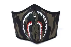 A BATHING APE 1st Camo Shark Neoprene Mask - Green