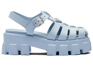 Prada Monolith Foam Rubber 55mm Sandals - Light Blue