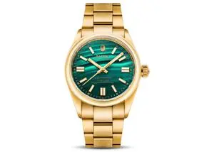 A BATHING APE Type 7 Bapex Watch - Gold Green