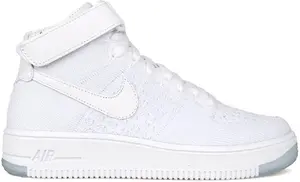 Nike Air Force 1 Flyknit High-top Sneakers - White/whiteone-colorpure Platinum