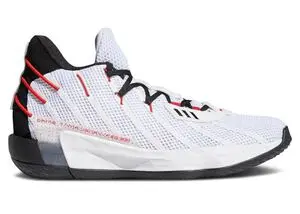 Adidas Dame 7 Rip City Sneakers - Cloud White/core Black/scarlet