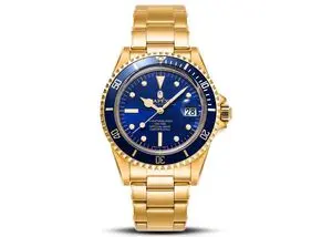 A BATHING APE Type 1 Bapex Watch - Gold Blue
