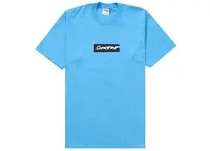 Supreme Futura Box Logo Tee Shirt - Bright Blue