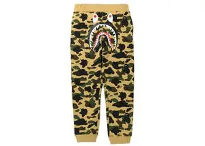 A BATHING APE 1st Camo Shark Slim Sweat Pants - Yellow
