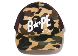 A BATHING APE 1st Camo Sta Mesh Cap - Yellow