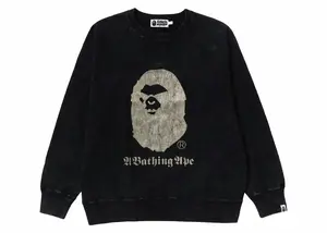 A BATHING APE Overdye Relaxed Fit Crewneck Sweatshirt