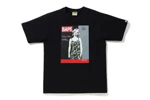 A BATHING APE X Marilyn Monroe Magazine Tee Shirt - Black