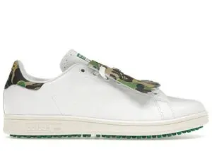 Adidas Stan Smith Golf Bape 30th Anniversary Sneakers - Cloud White/cloud White/green
