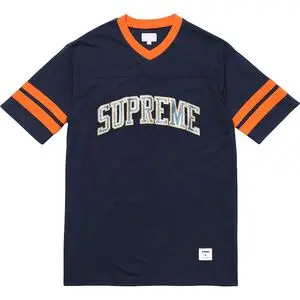 Supreme Glitter Arc Football Top - Navy Blue