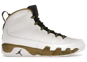 JORDAN Air Jordan 9 Retro Statue Sneakers White/black/militia Green
