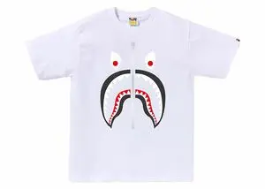 A BATHING APE Mad Shark Tee Shirt - White