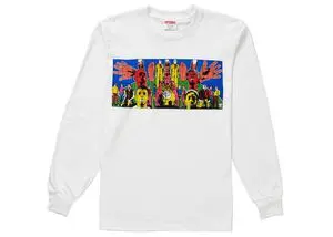 Supreme Gilbert & George Death After Life Long Sleeve Tee Shirt - White