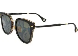 A BATHING APE Sunglasses - Black/gold