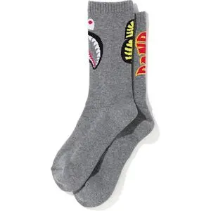 A BATHING APE 2nd Shark Socks - Grey