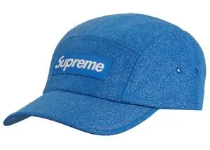 Supreme Glitter Cordura Camp Cap - Light Royal