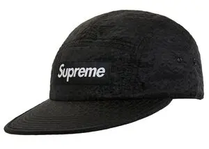 Supreme Geometric Ripstop Camp Cap - Black