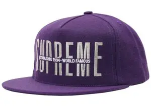Supreme Global 5-panel Cap - Purple