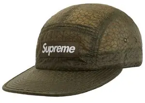 Supreme Geometric Ripstop Camp Cap - Olive