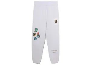 A BATHING APE Fonts Sweatpants - Grey