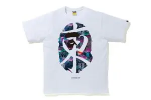 A BATHING APE Neon Tokyo Kanji Tee Shirt - White