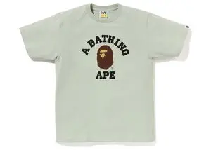 BAPE Pigment College Tee Shirt Green